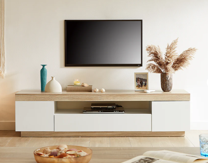 PERMAX ENTERTAINMENT UNIT 180CM WHITE IN SIDE – sue-e furniture